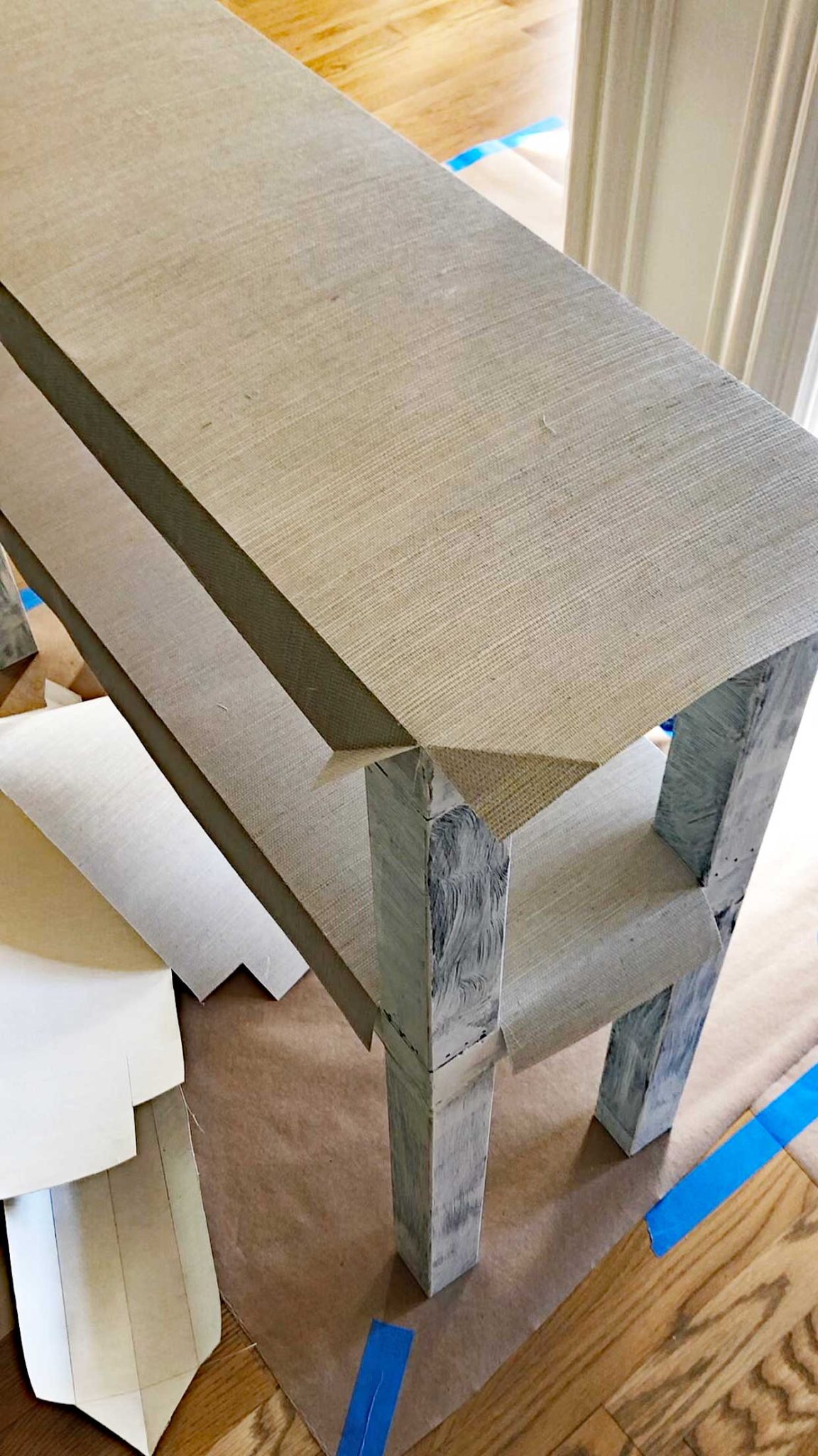 DIY Grasscloth Console Table | One Room Challenge Spring 2021 Week 7 ...