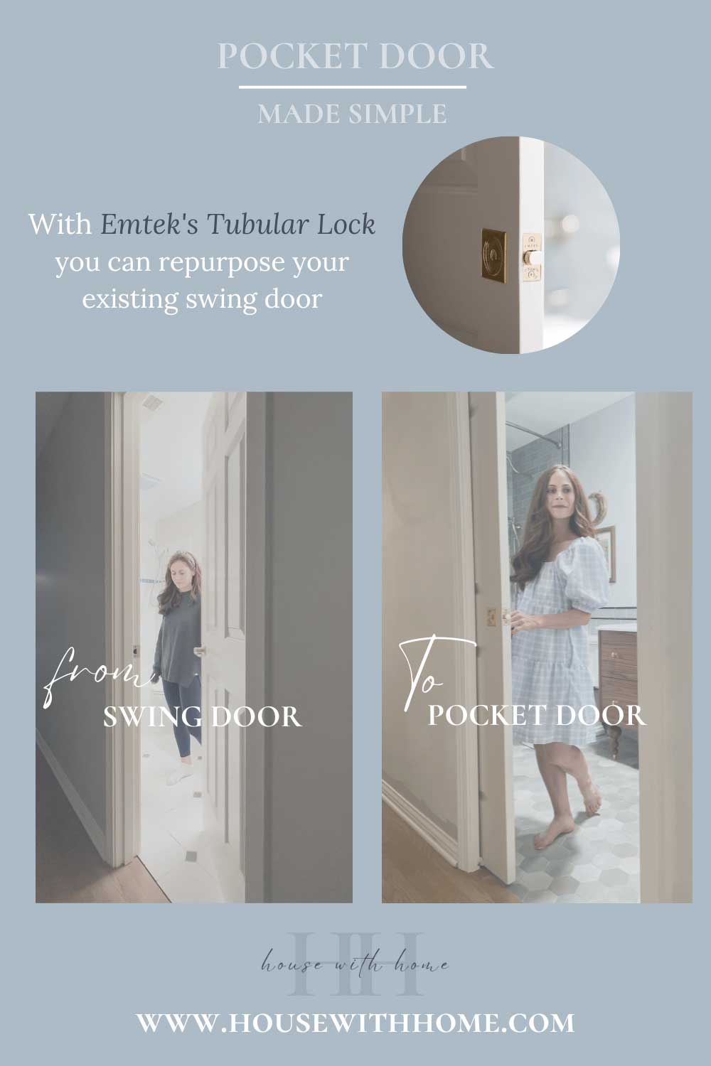 How to repurpose a Swing Door to a Pocket Door - House with Home